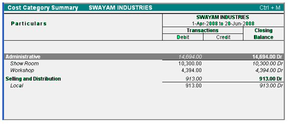 Statement of Accounts Reporting @ Tally.ERP9